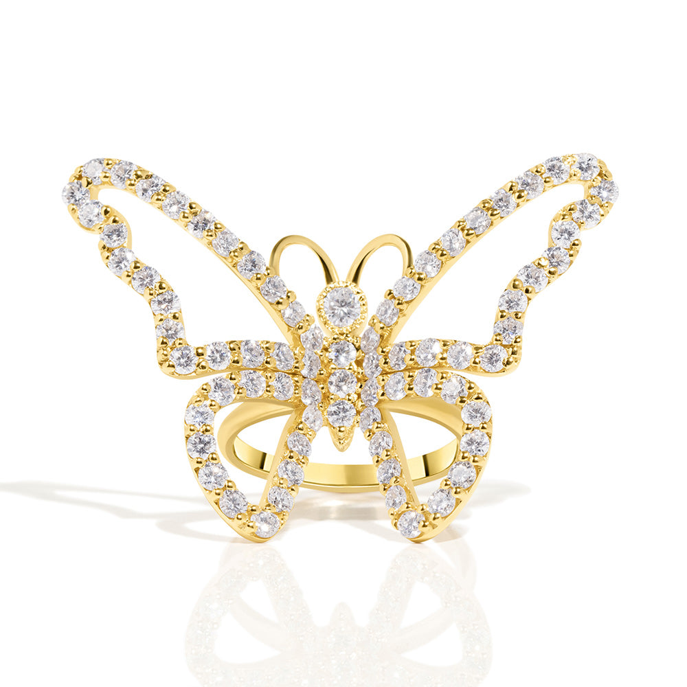Butterfly Flying Ring – Sziro Jewelry